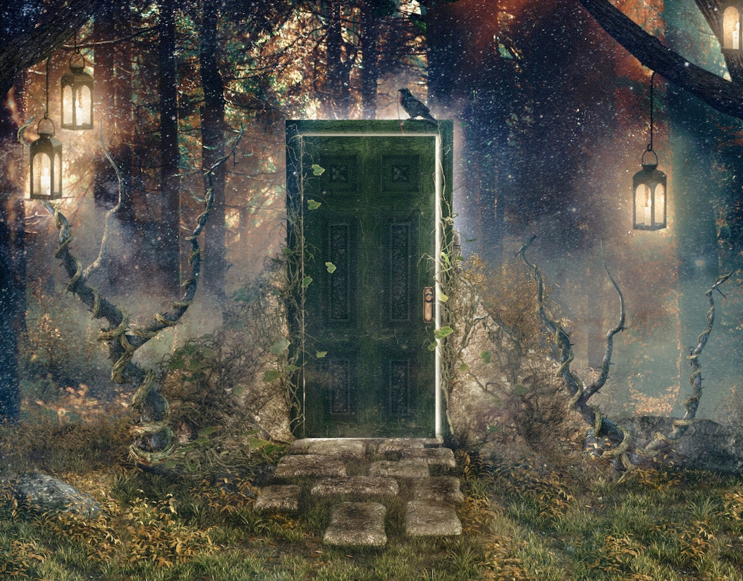 Magical Door in Forest Art Print - Etsy