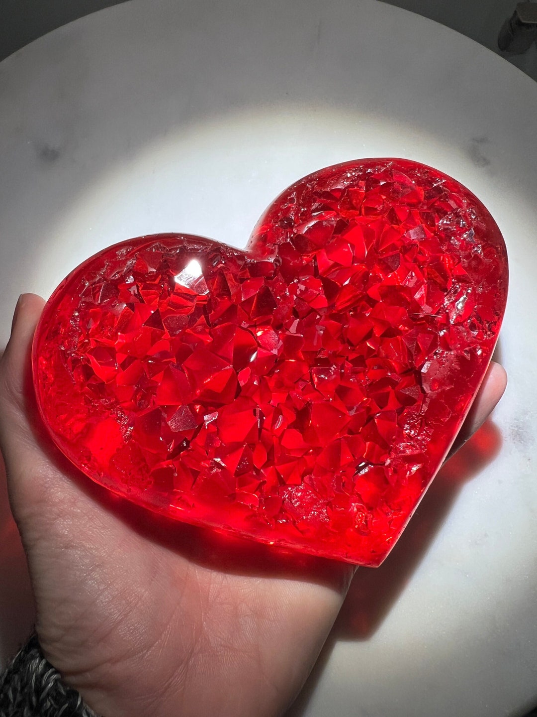 Crystal Heart Silicone Mold / Resin Mold - Etsy