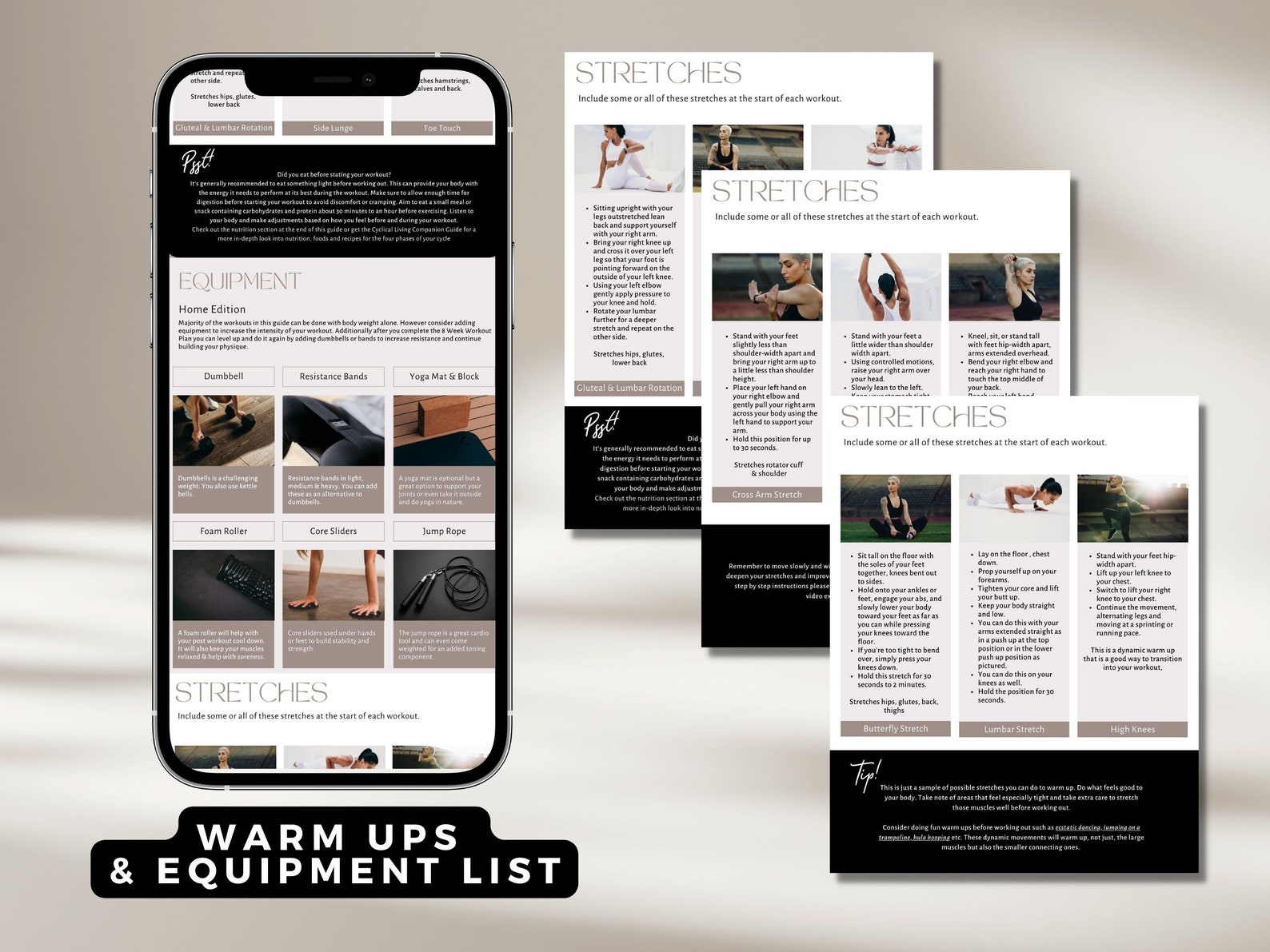 Cycle Syncing Workout Plan HOME Edition 8 Week BEGINNER Fitness Plan ...