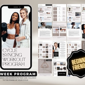Cycle Syncing Workout Plan HOME Edition - 8 Week BEGINNER Fitness Plan for Your Menstrual Phases ...