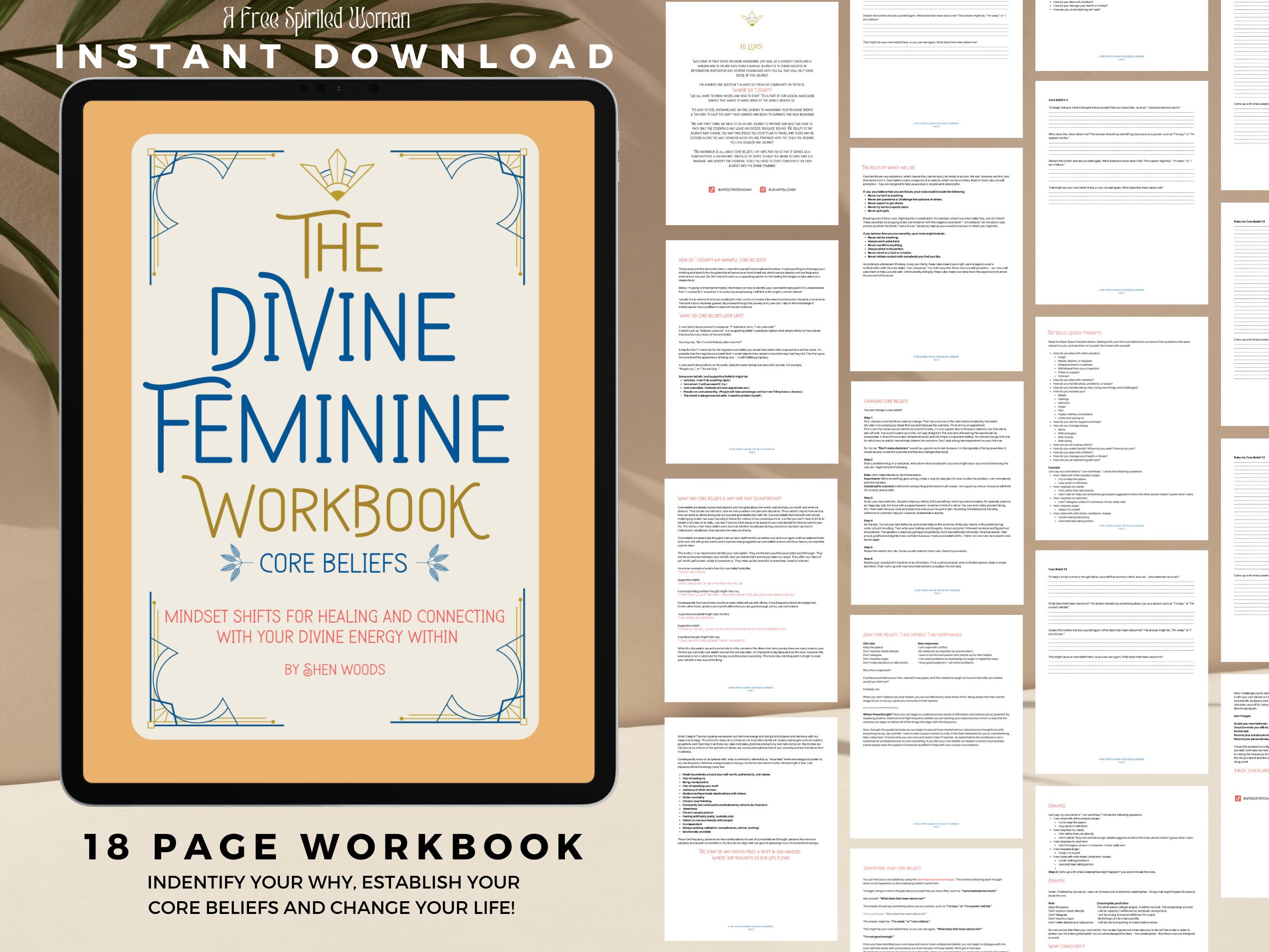 Core Values Journal Prompts Ebook, Digital Download, Printable, Guided ...