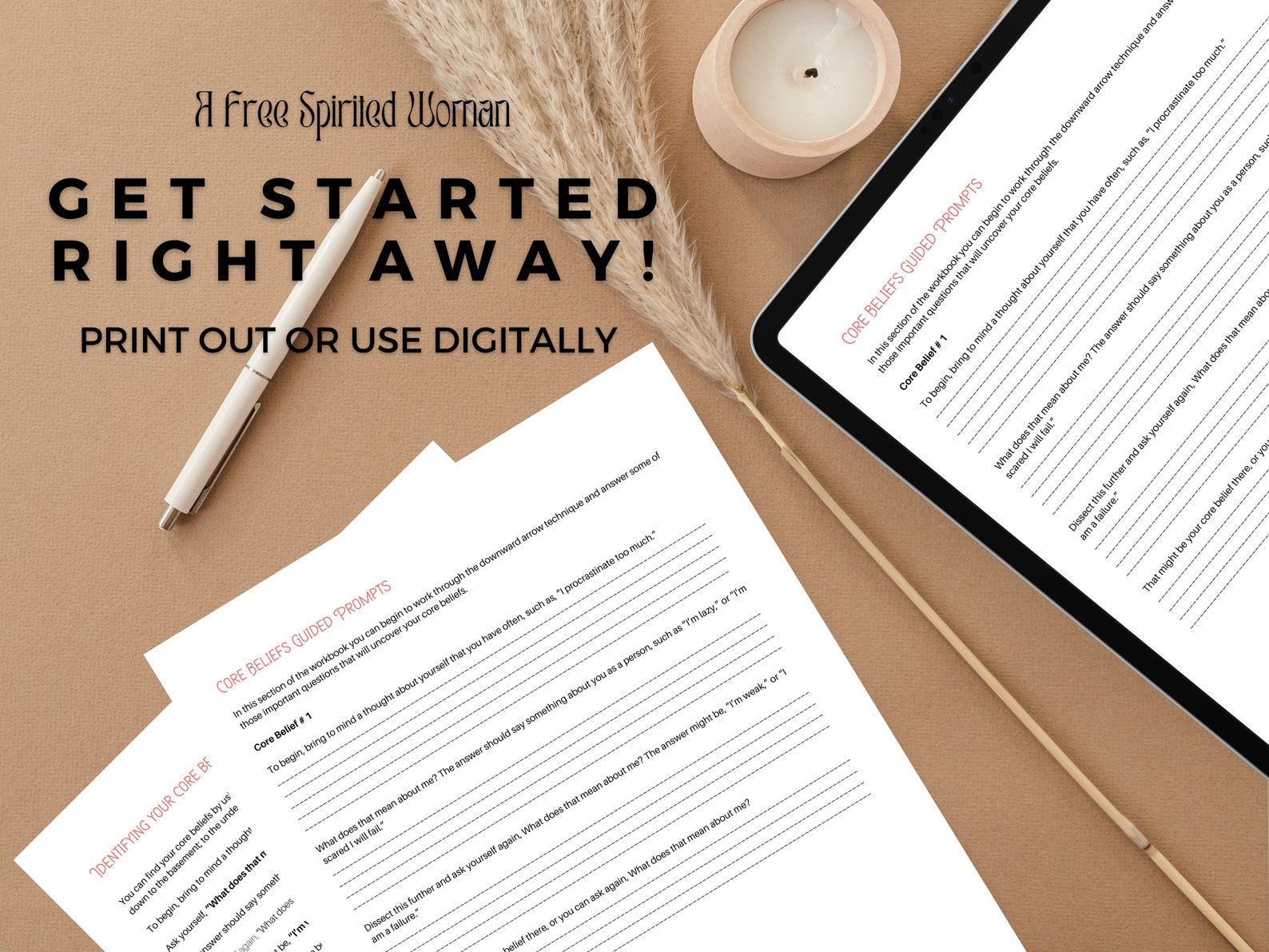 Core Values Journal Prompts Ebook, Digital Download, Printable, Guided ...