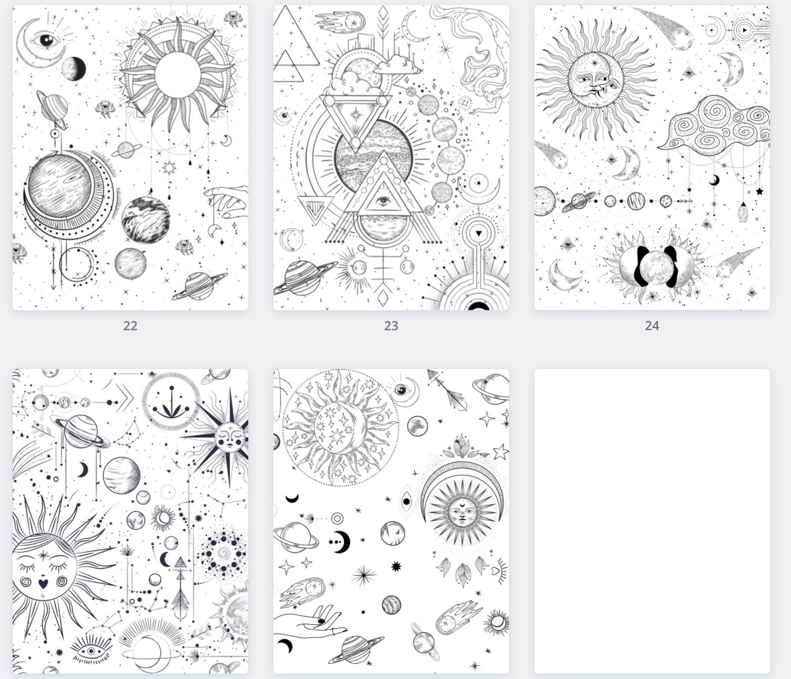 Cosmic Moon Child DIGITAL Adult Coloring Pages Adult Printable Coloring ...