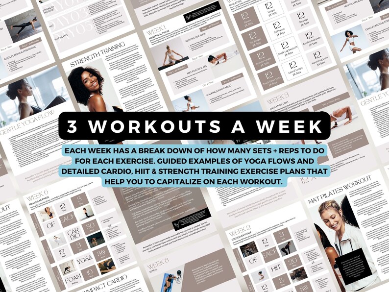 Cycle Syncing Workout Plan HOME Edition - 8 Week BEGINNER Fitness Plan ...