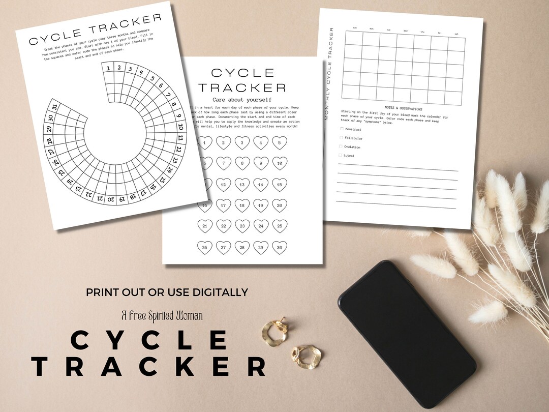 Period Tracker Cycle Tracker Cycle Phases Menstrual Cycle - Etsy