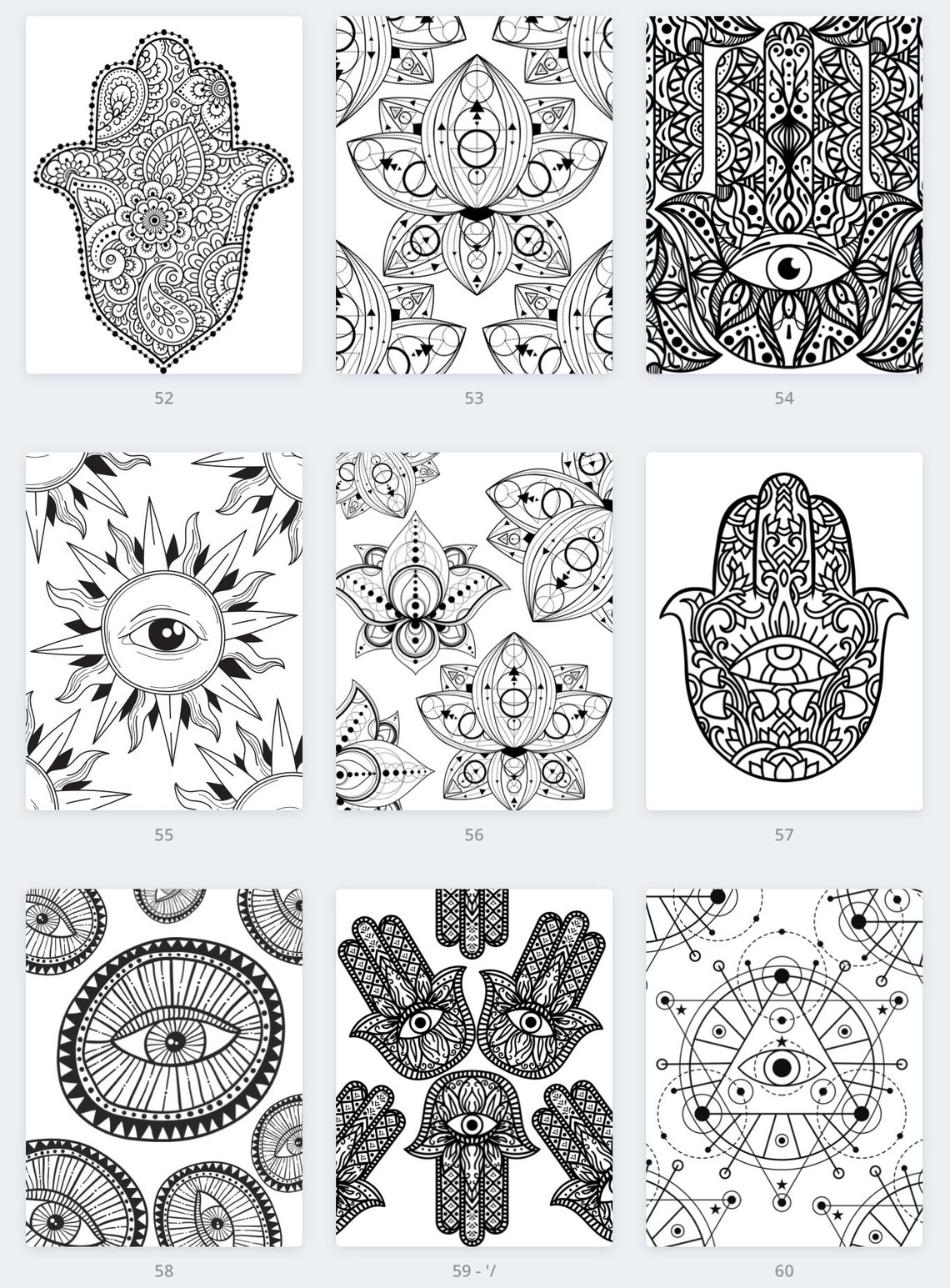 11 Page Third Eye DIGITAL Adult Coloring Book Printable Adult Coloring ...