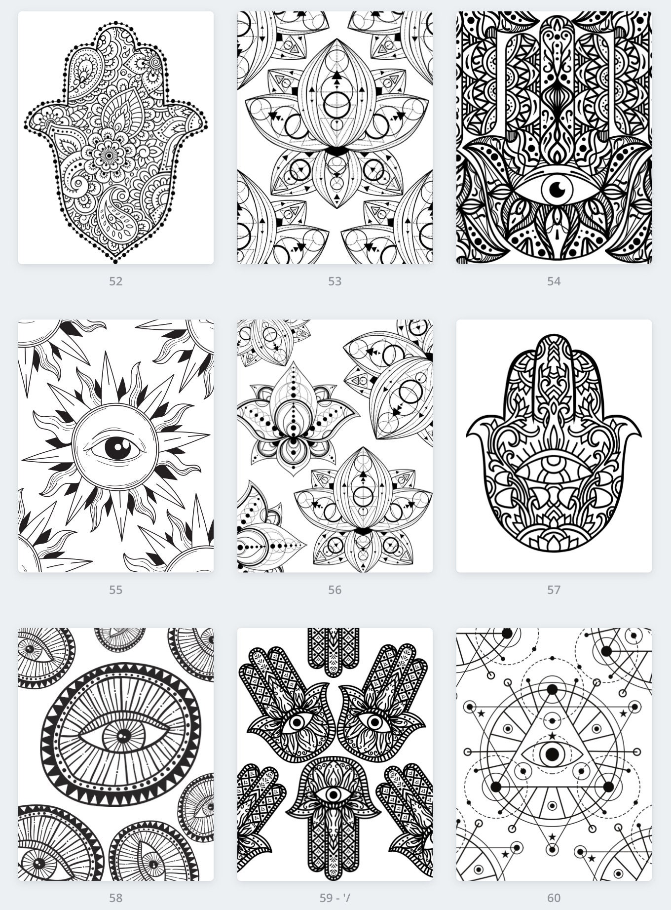 11 Page Third Eye DIGITAL Adult Coloring Book Printable Adult Coloring ...