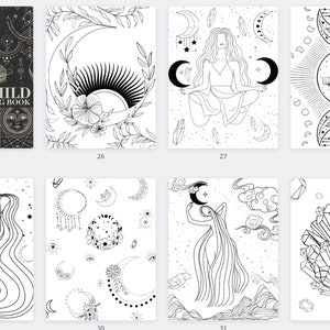 17 Page Moon Child Adult Coloring Book Printable Adult - Etsy