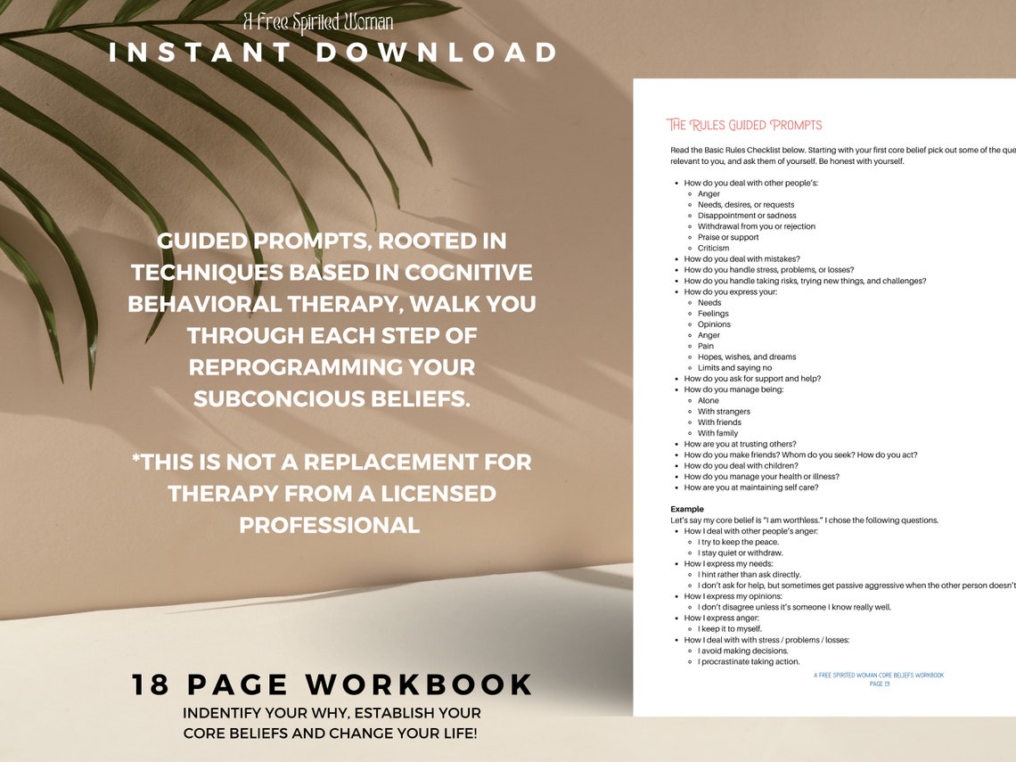 Core Values Journal Prompts Ebook, Digital Download, Printable, Guided ...