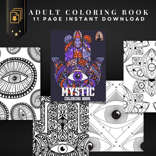 11 Page Third Eye DIGITAL Adult Coloring Book Printable - Etsy
