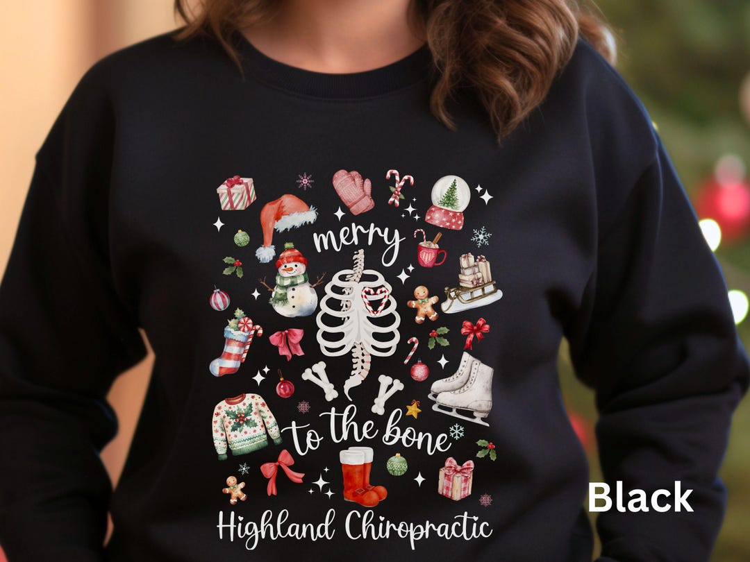 Personalized Chiropractor Matching Christmas Sweatshirt, Merry to the ...