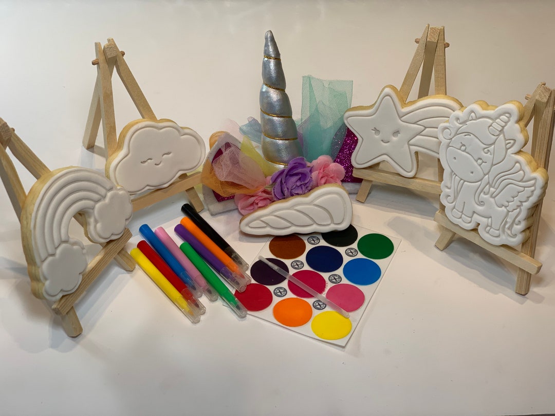 Unicorn Paint Your Own Biscuit Set - Etsy UK