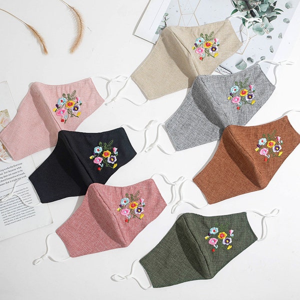 Embroidery Face Mask - Etsy