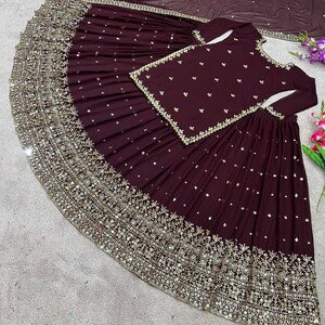Beautiful Georgette Lehenga Choli Dress With Heavy Embroidery, Sequince ...