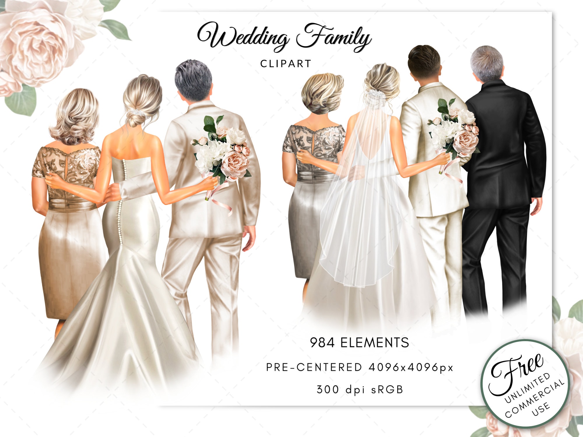 Parents of the Bride Clipart - Etsy Australia