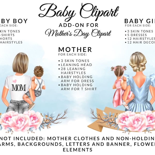 Mothers Day Clipart - Etsy