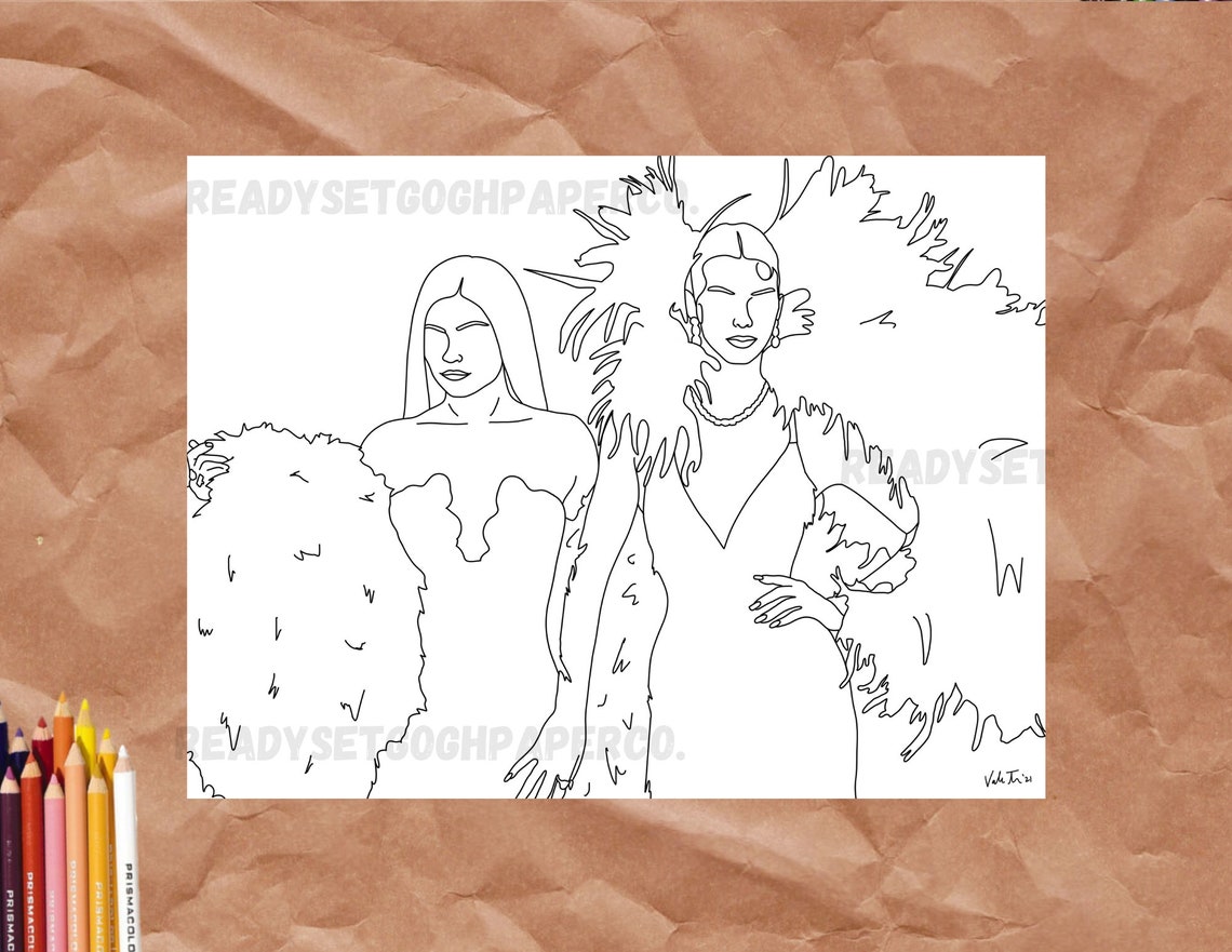 KUWTK Coloring Book unofficial Printable PDF Kardashian | Etsy