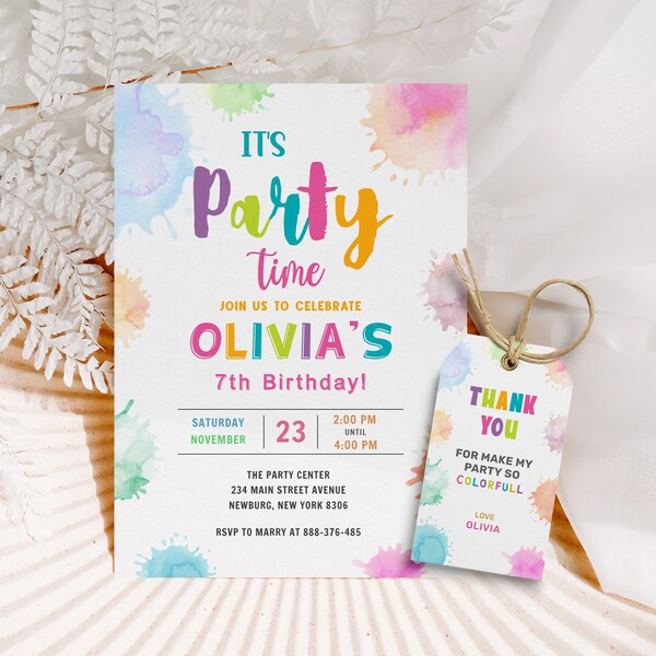 Colorful Invitations - Etsy