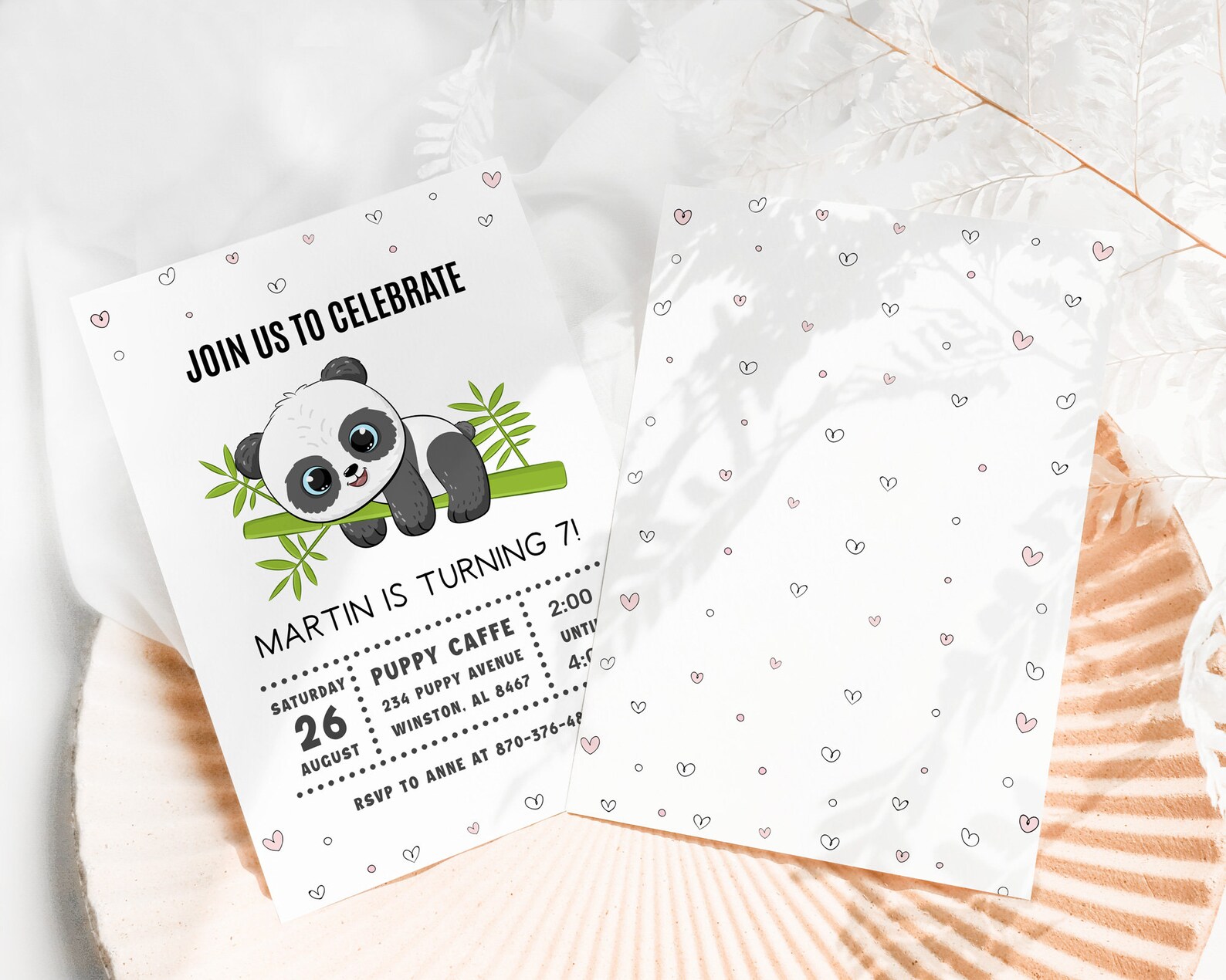 Panda Birthday Invitation Panda Birthday Party Panda Birthday - Etsy