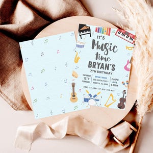 Editable Music Birthday Invitation Template (instant Download) - Etsy