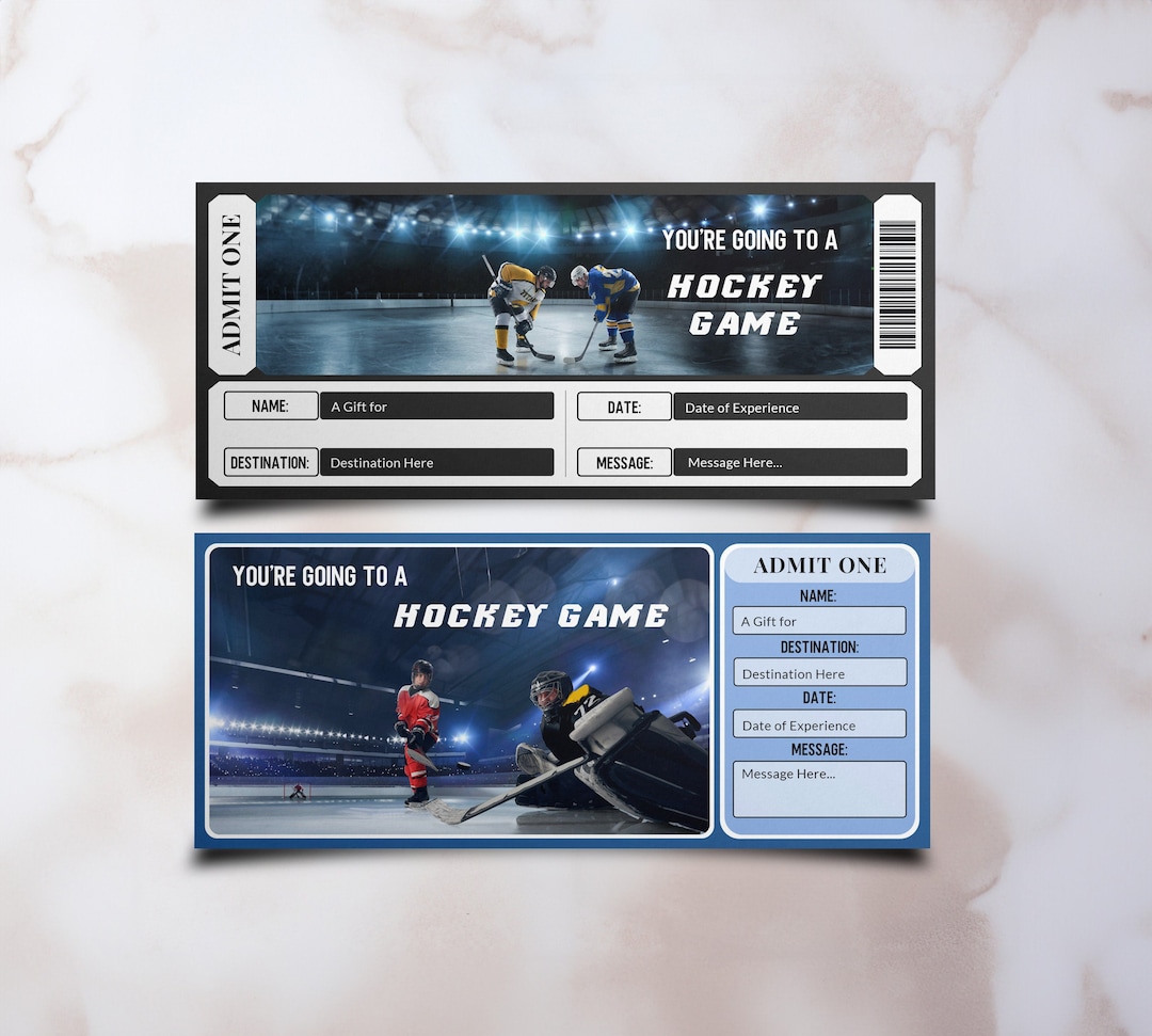 Hockey Surprise Reveal Gift Template Hockey Game Surprise Gift Voucher ...
