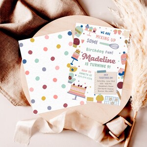 EDITABLE Baking Birthday Invitation Template, Baked Birthday Invite ...