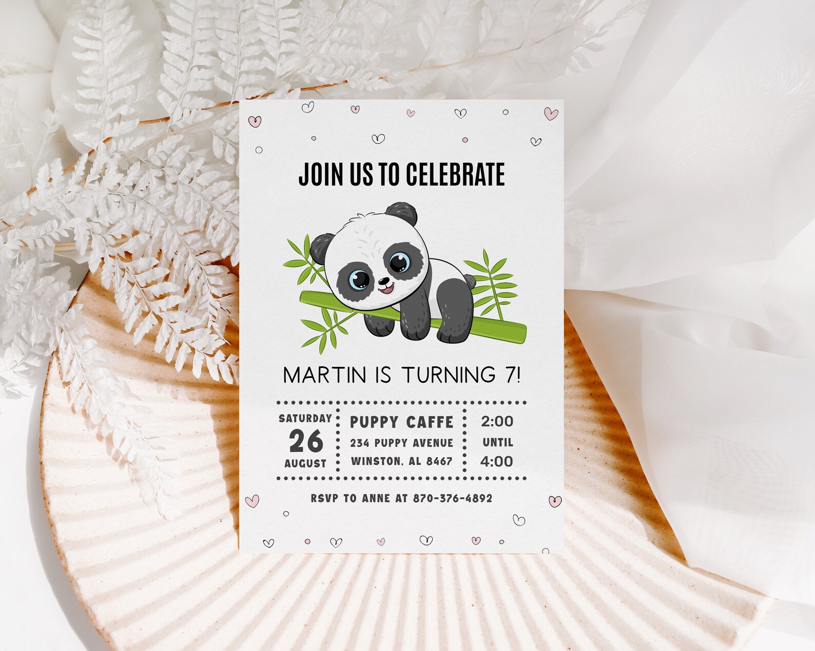 Panda Birthday Invitation Panda Birthday Party Panda Birthday - Etsy