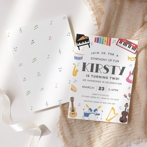 Music Birthday Invitation Template, Music Party Sing Invitation ...