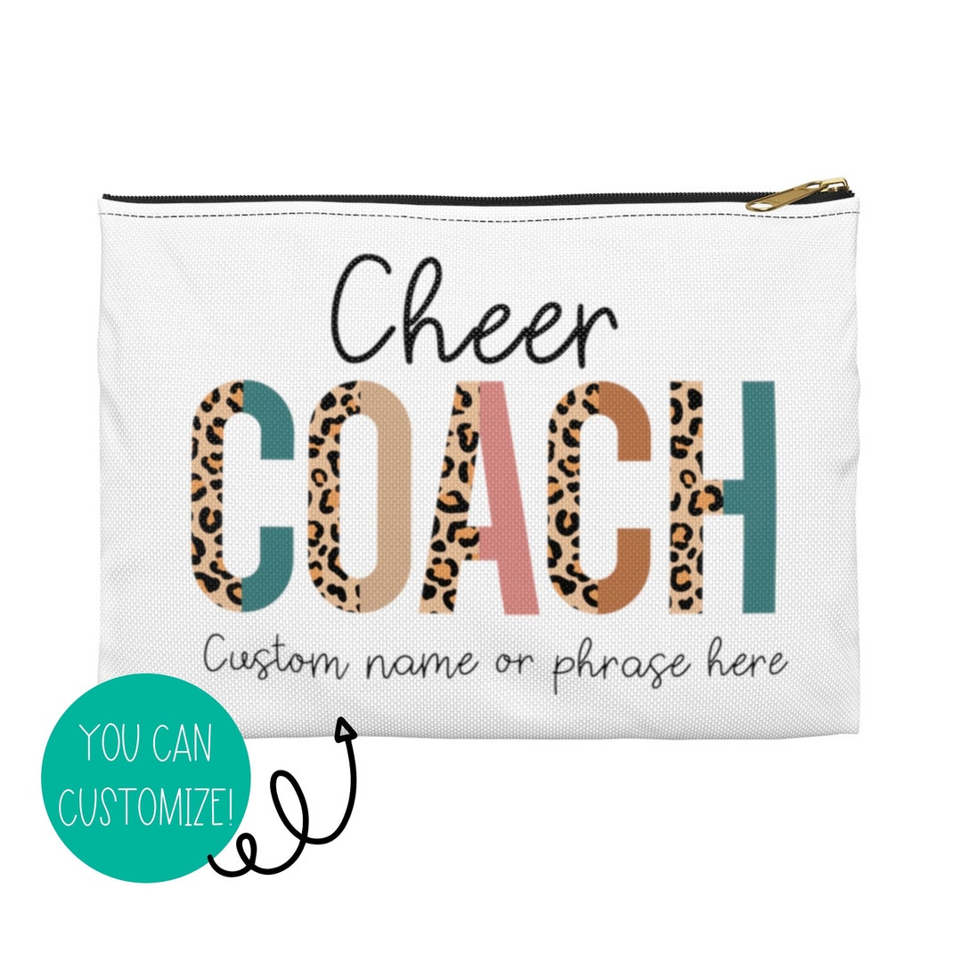 Cheer Coach Makeup Bag, Cheer Coach Accessory Pouch, Cheer Coach Gifts ...