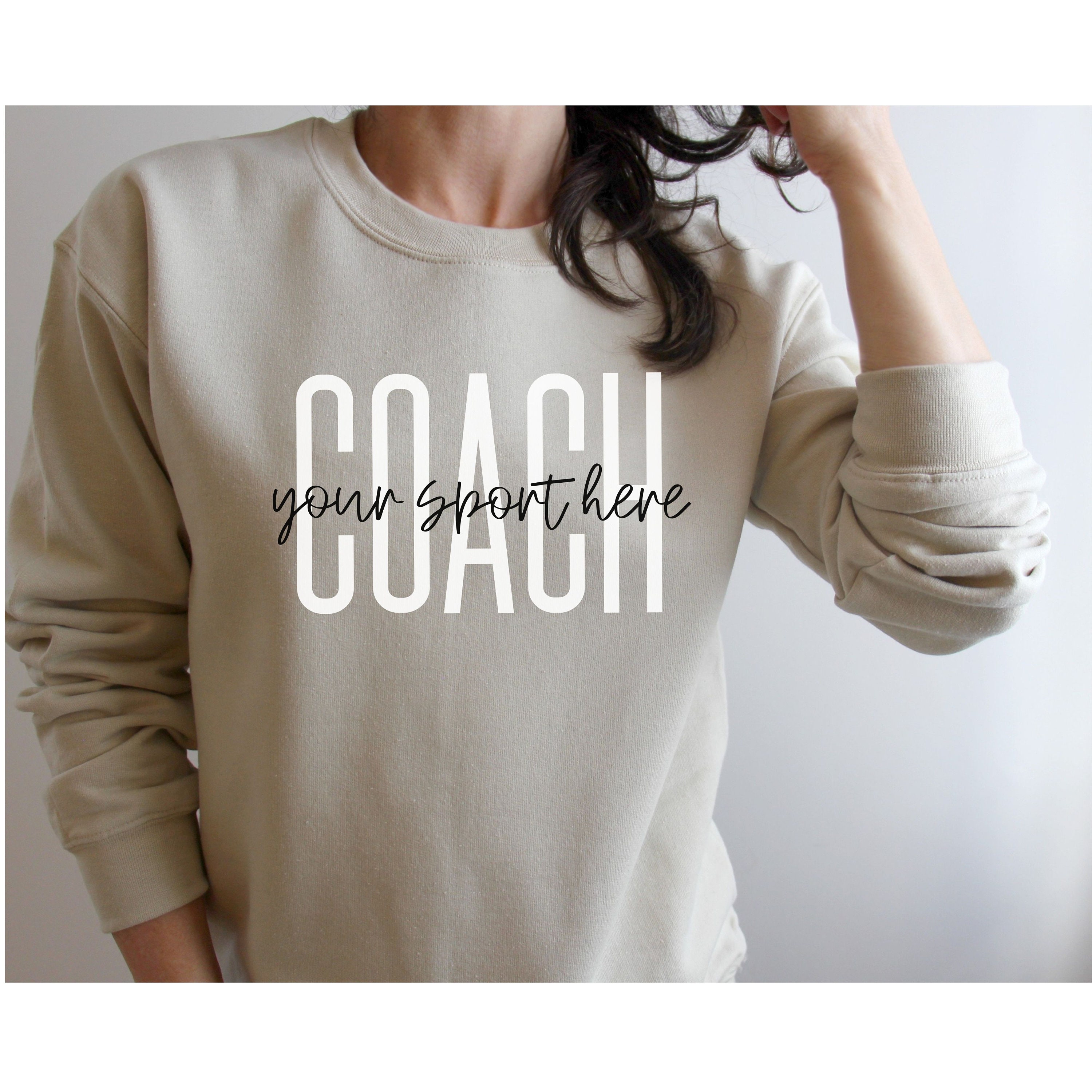 Custom Coach Sweatshirt, Coach Crewneck, Gift for Coach, Volleyball ...