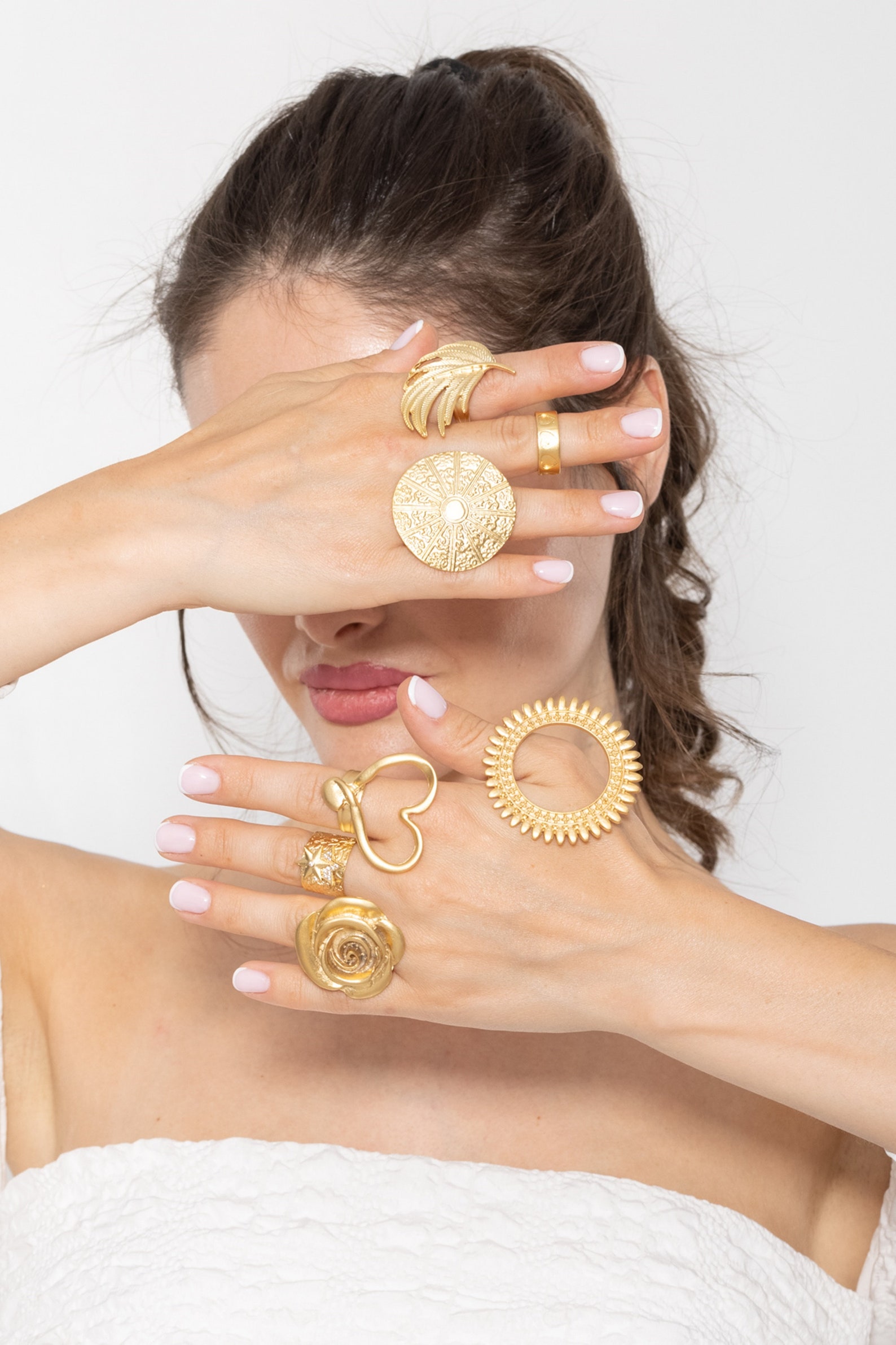 Gold Chunky Rings Adjustable Rings Statement Ring Big Boho - Etsy