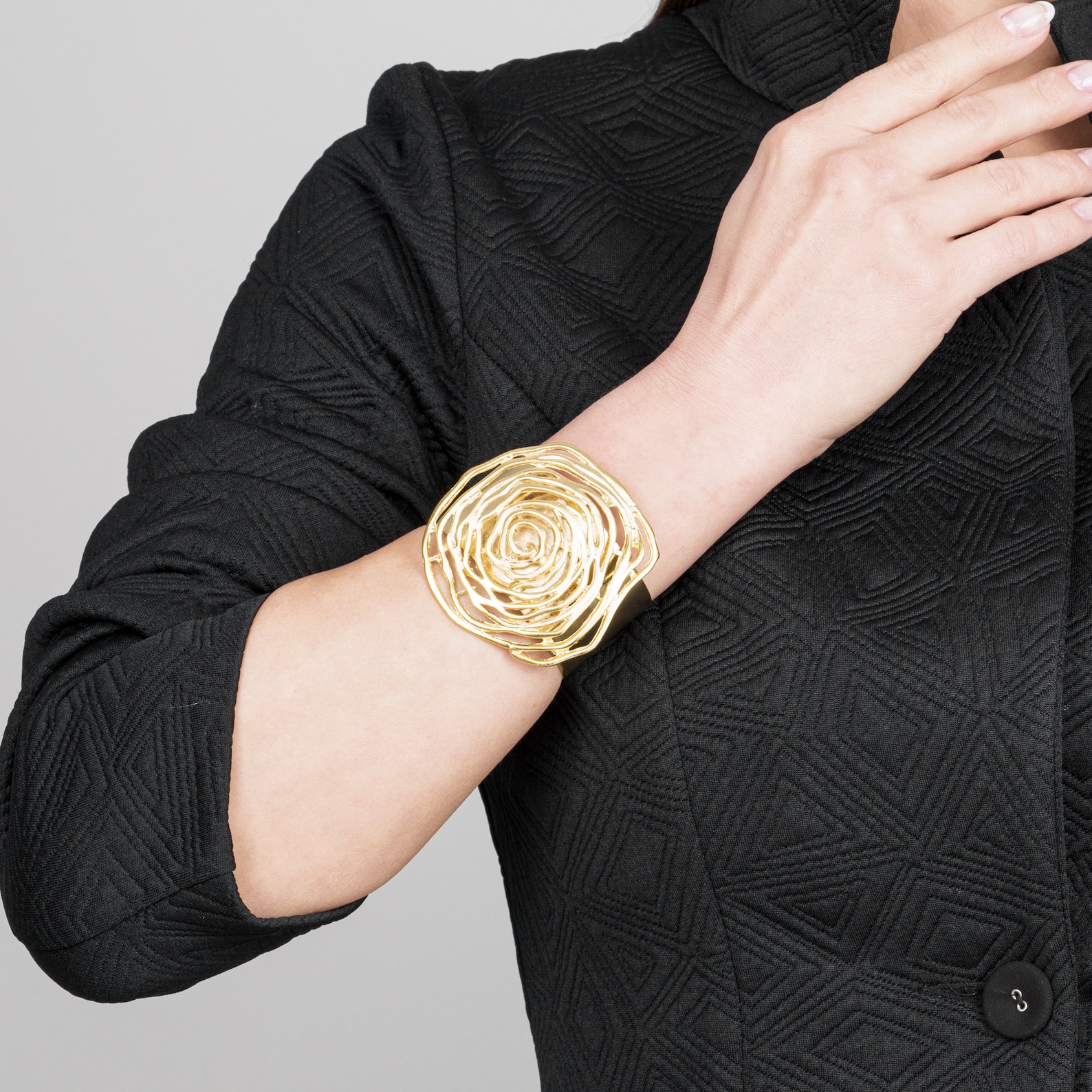 Gold Wire Cuff Bracelet & Ring Set Adjustable Statement Ring - Etsy