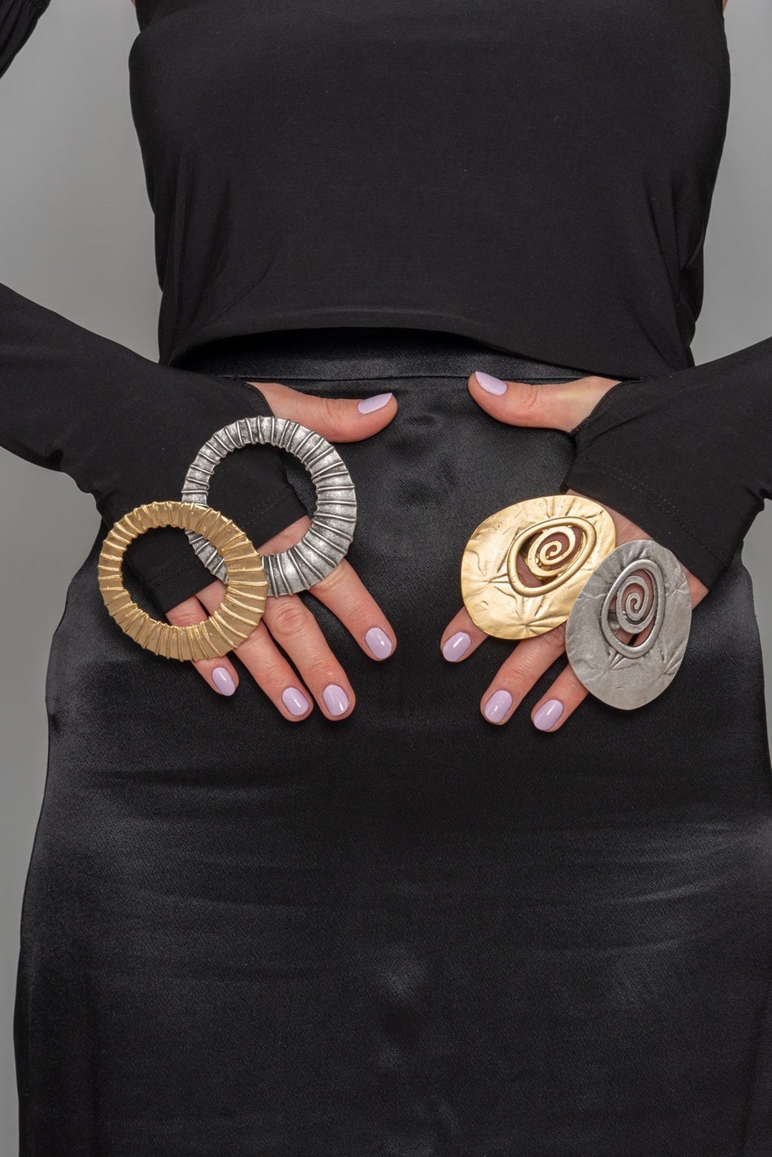 Boho Statement Rings, Adjustable Chunky Rings, Open Circle Ring, Hippie ...