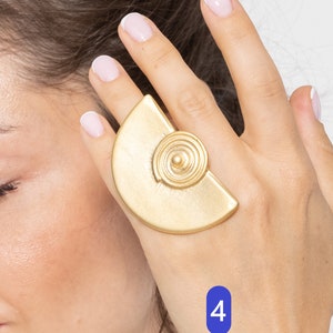 Big Rings for Women, Adjustable Large Rings, Gold Statement Rings ...