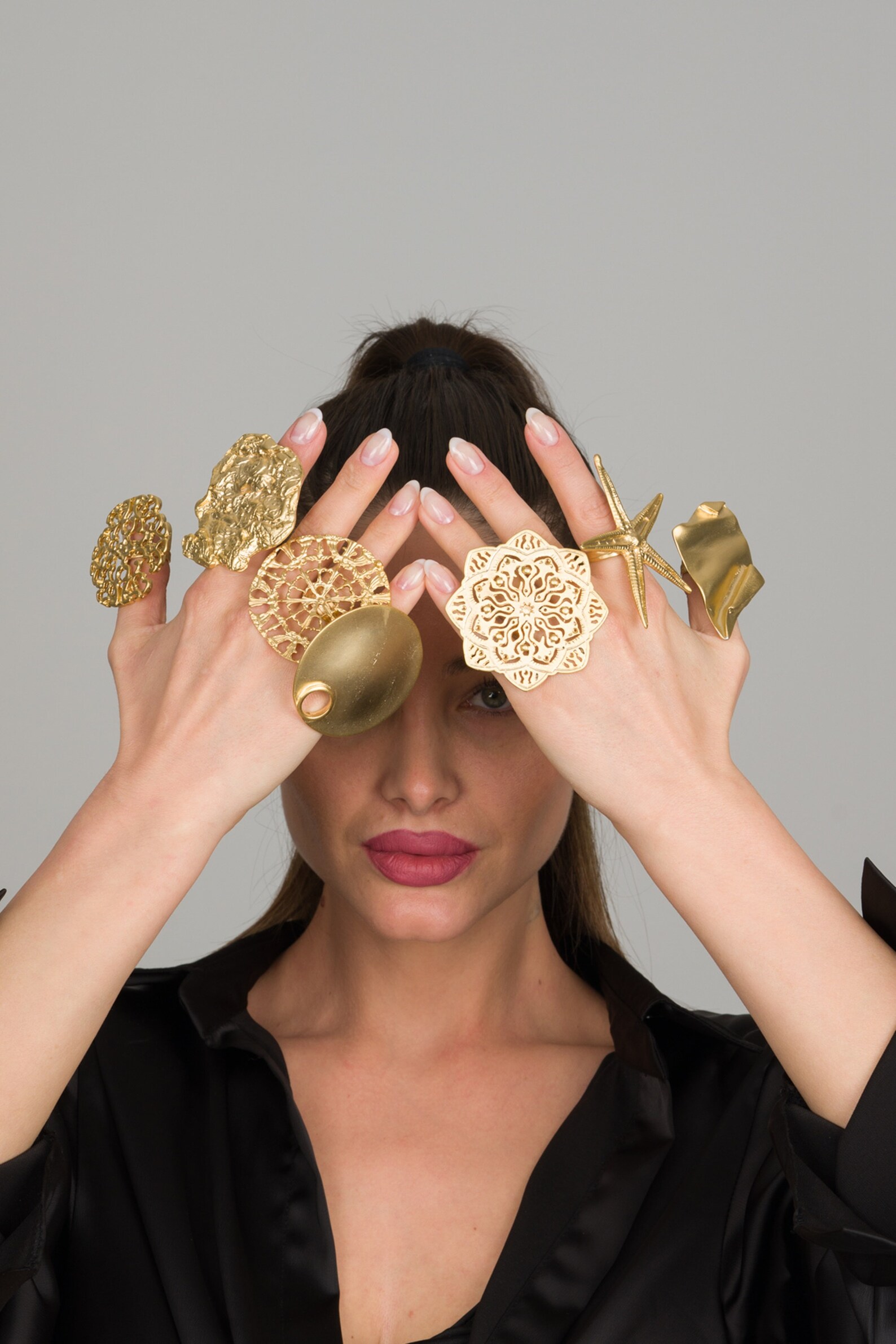 Adjustable Large Rings Gold Statement Rings Boho Style Big - Etsy