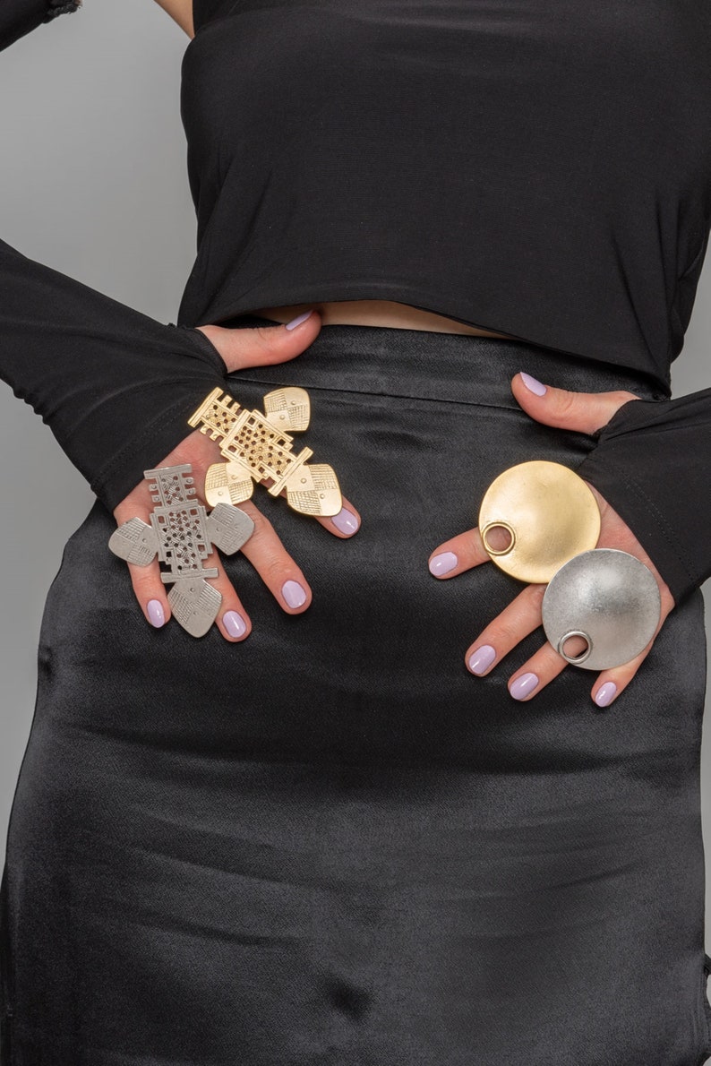 Statement Rings Adjustable Chunky Rings Cross Ring Big Ring - Etsy