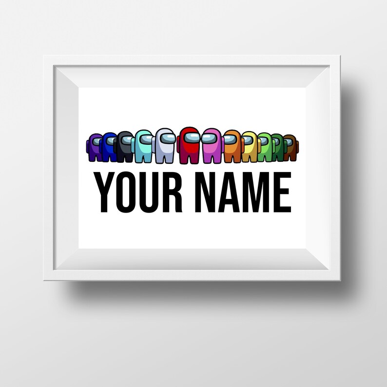 Among Us Personalised Wall Art Poster A5/A4/A3 Digital | Etsy