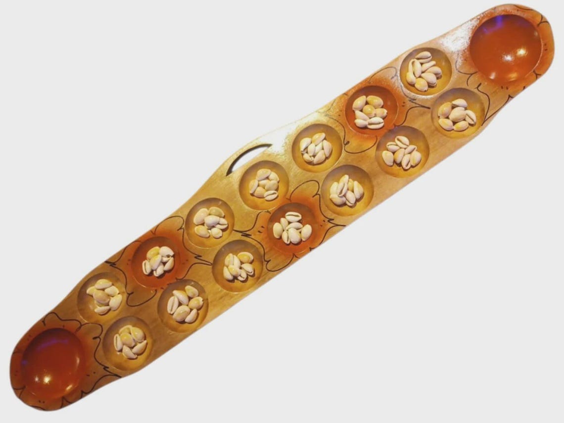 Handmade Filipino Sungka With 100 Shells - Sungkaan Tidora Sungkalian ...