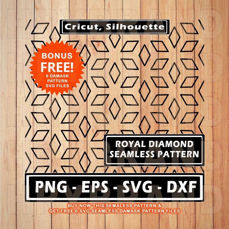 Diamond Shape Seamless Pattern Design Now Get 6 Svg Free - Etsy