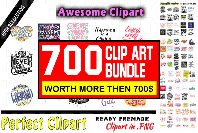 700 Clipart Bundles, Designs Bundle, Funny Quotes PNG Cut Cutting Files ...