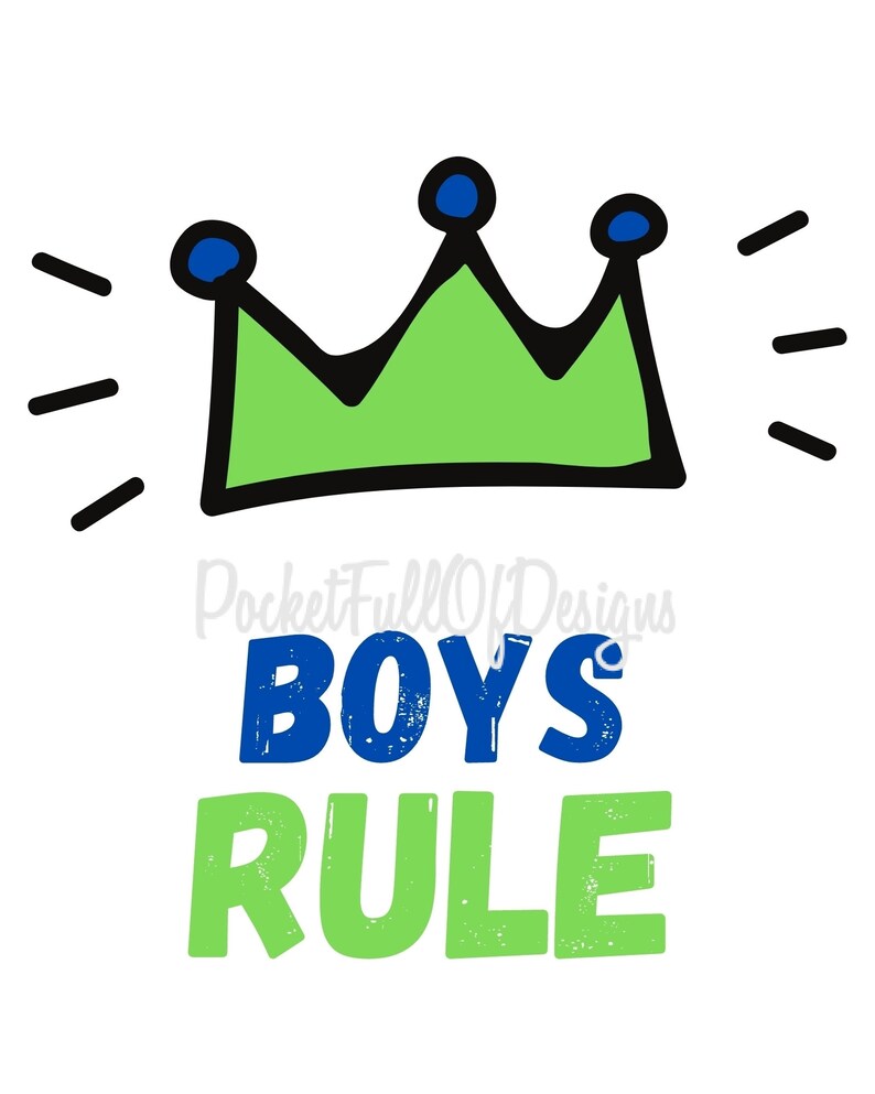 Boys Rule!, Instant Download, Printable, 8x10, Boys Room Decor, Msg for ...