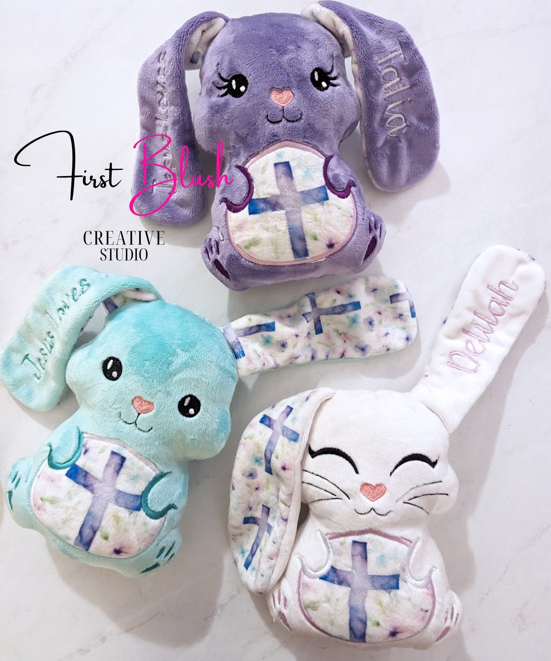 Christian Jesus Loves Me Easter Bunnies Baptism First Communion Easter ...