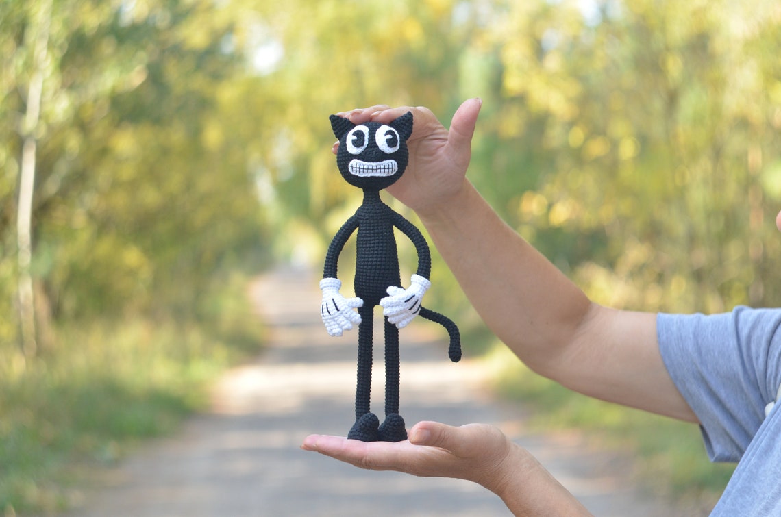 Cartoon Cat Scp Cartoon Cat Black Cat Etsy