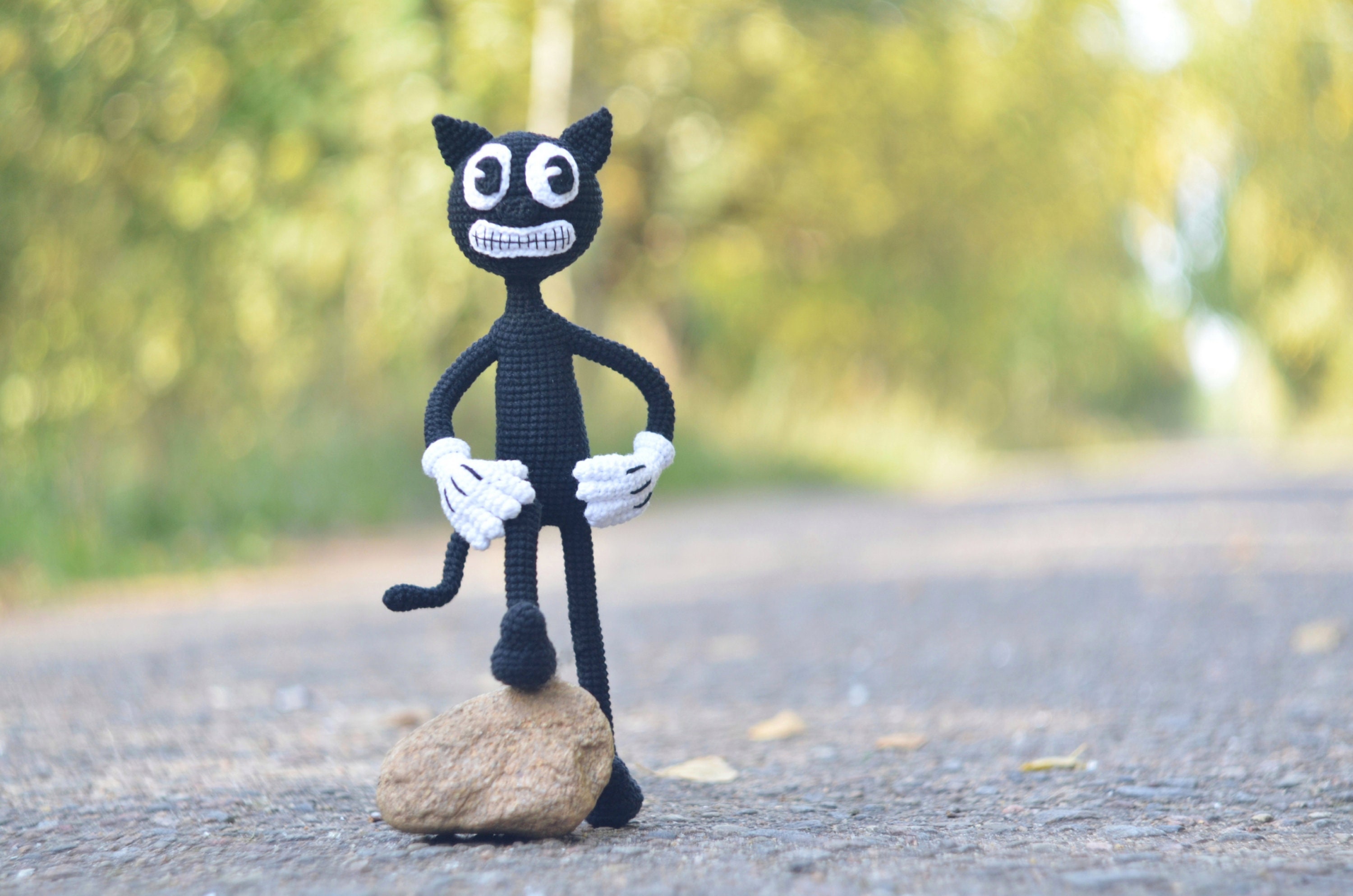 Cartoon Cat Scp Cartoon Cat Black Cat Etsy