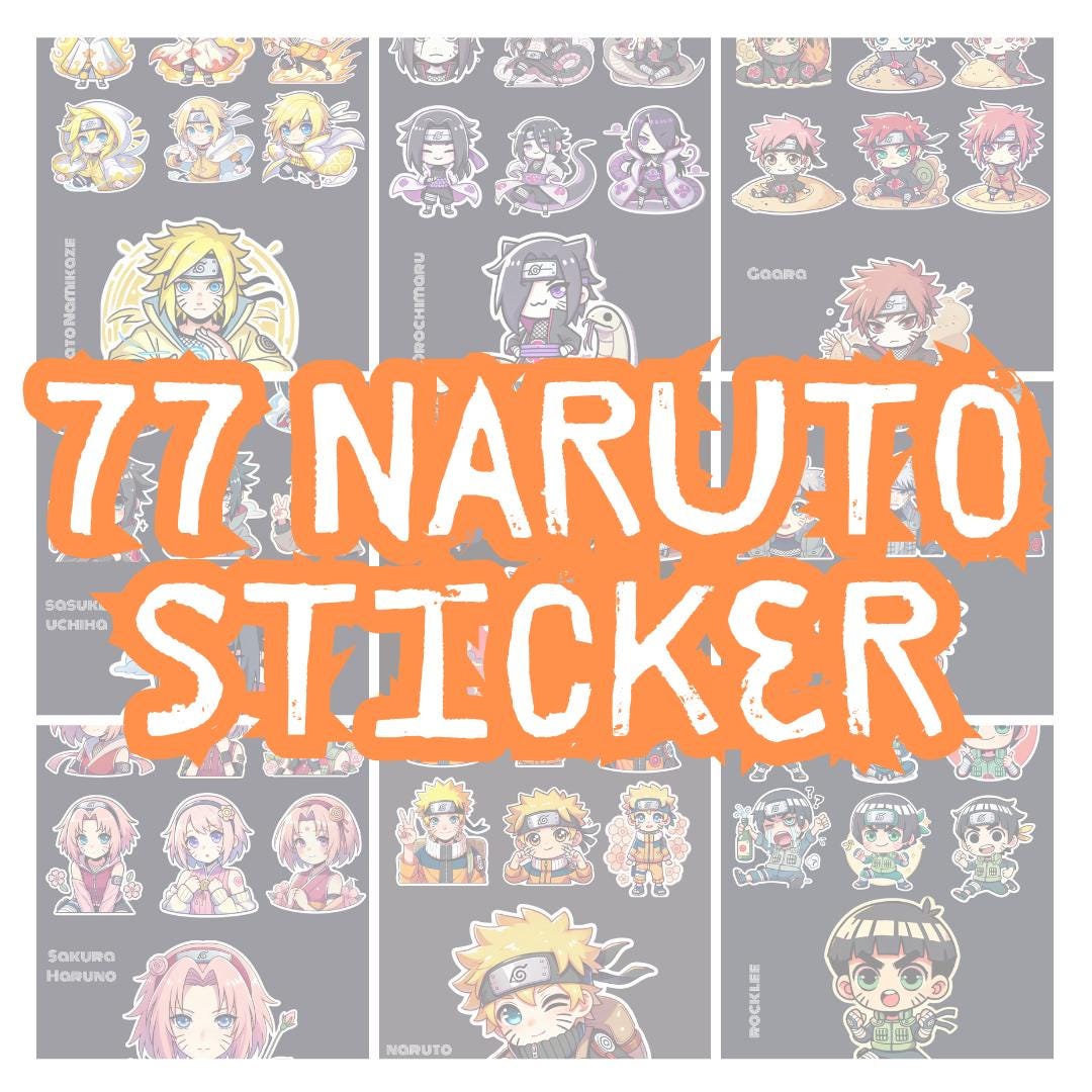 Naruto Sticker Pack 77 High-quality Printable Stickers Naruto Uzumaki ...