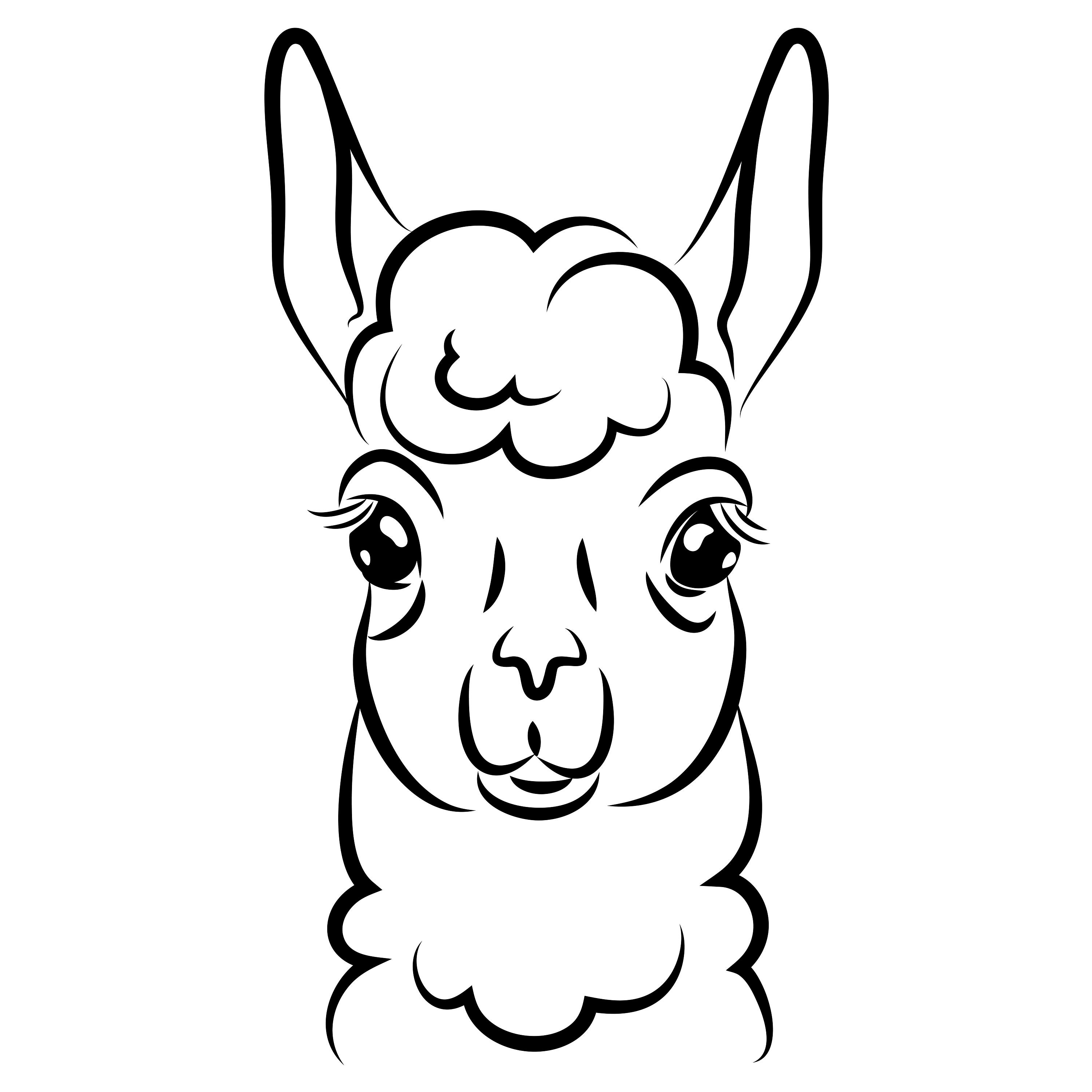 Lama svg Lama svg Llama Cut File Lama Logo Lama Portrait | Etsy