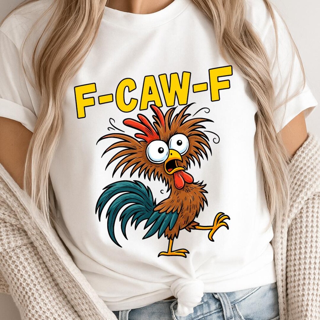 Funny Screaming Chicken Meme PNG: F-meow-f Trendy Rooster Design ...