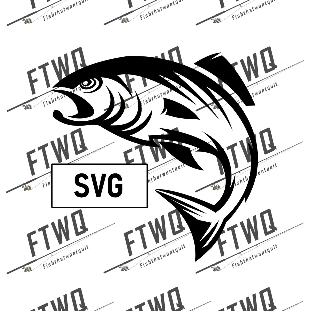 Fishing SVG. Jumping Fish Digital SVG Download - Etsy