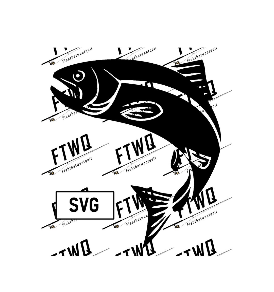 Fishing SVG. Jumping Fish Digital SVG Download - Etsy