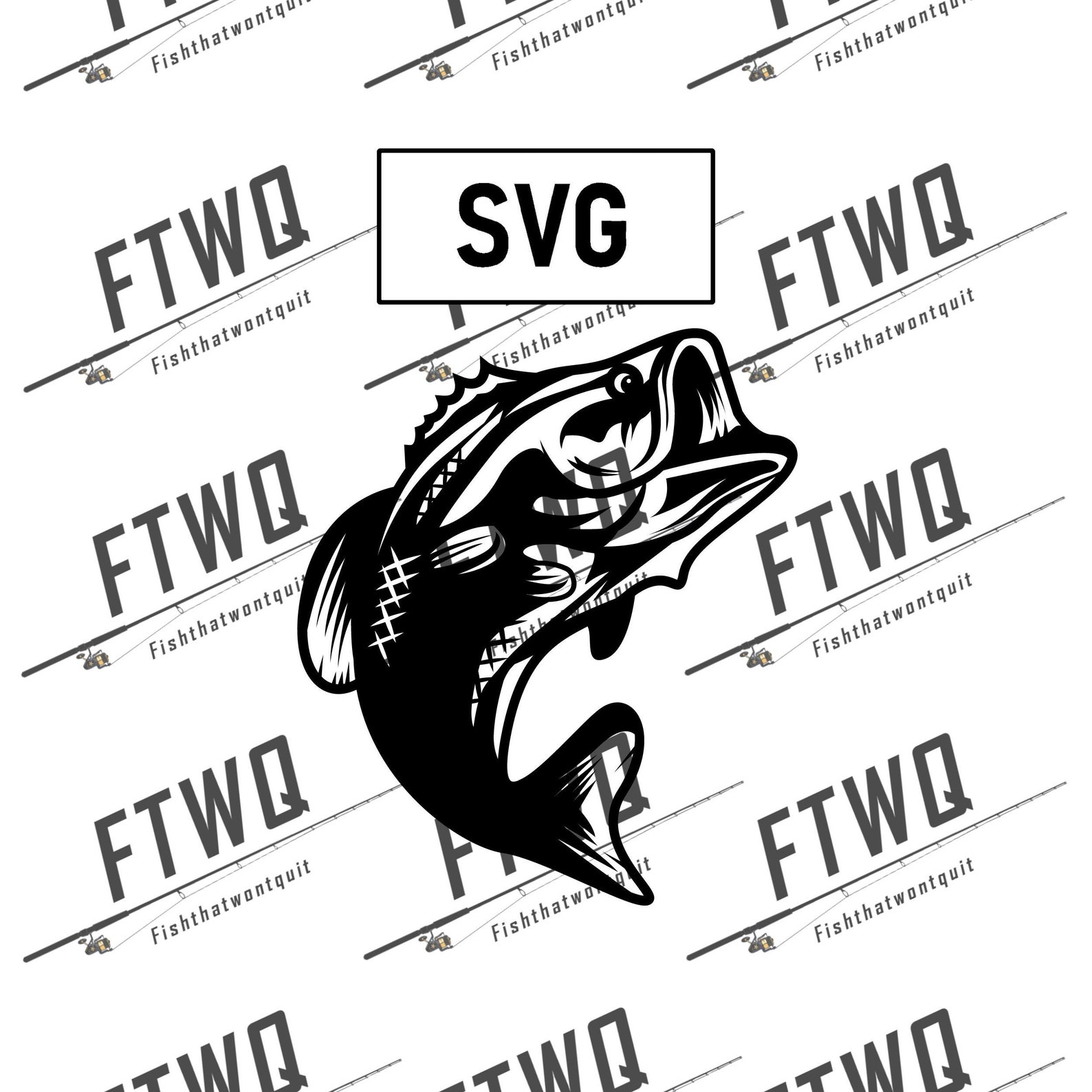 Jumping Fish SVG. Jumping Fish Digital SVG Download. Fishing SVG - Etsy